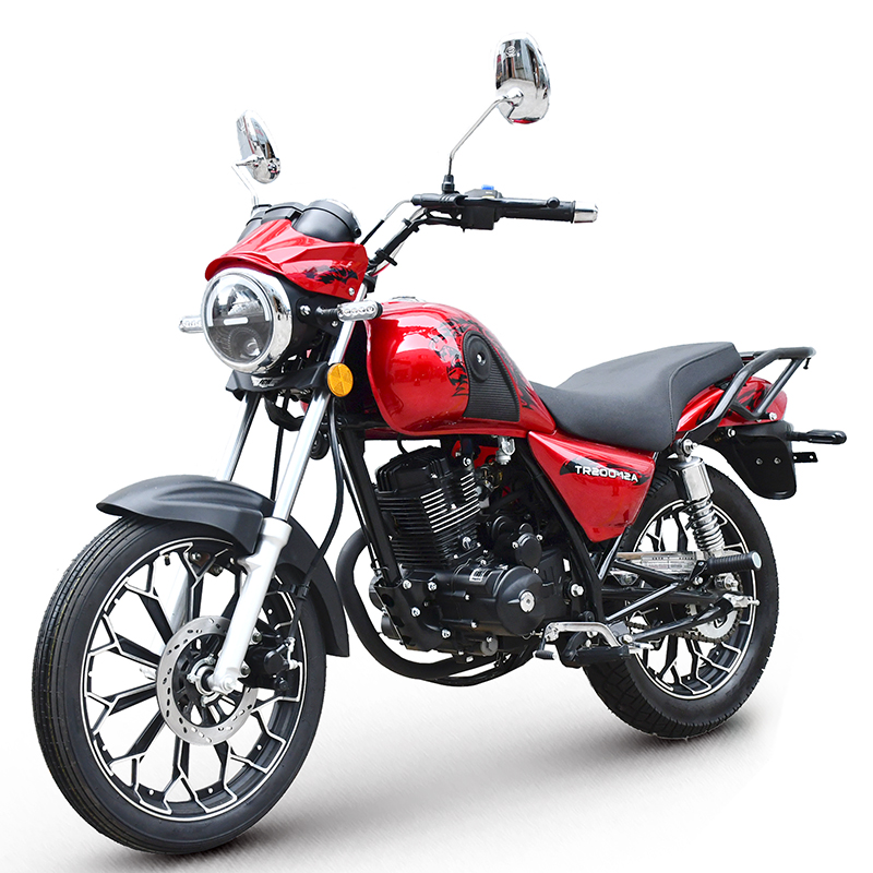 Chinese Red Color Cruiser Motorcycle 150cc Gas Moped Motorbike Scooter